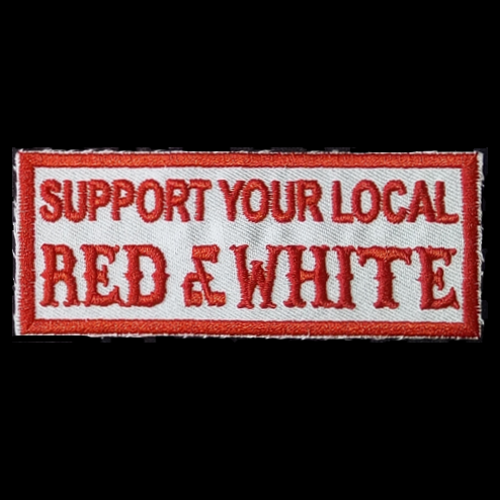ORIGINAL 81 SUPPORT SHOP - Aufnäher "SUPPORT YOUR LOCAL RED & WHITE"